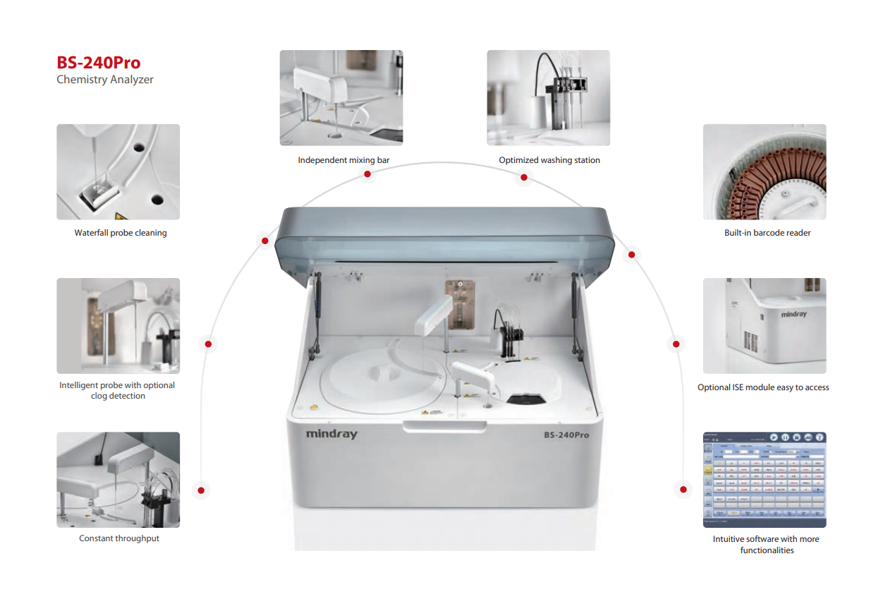 Mindray BS240 PRO Chemistry Analyzer - Macromed Philippines